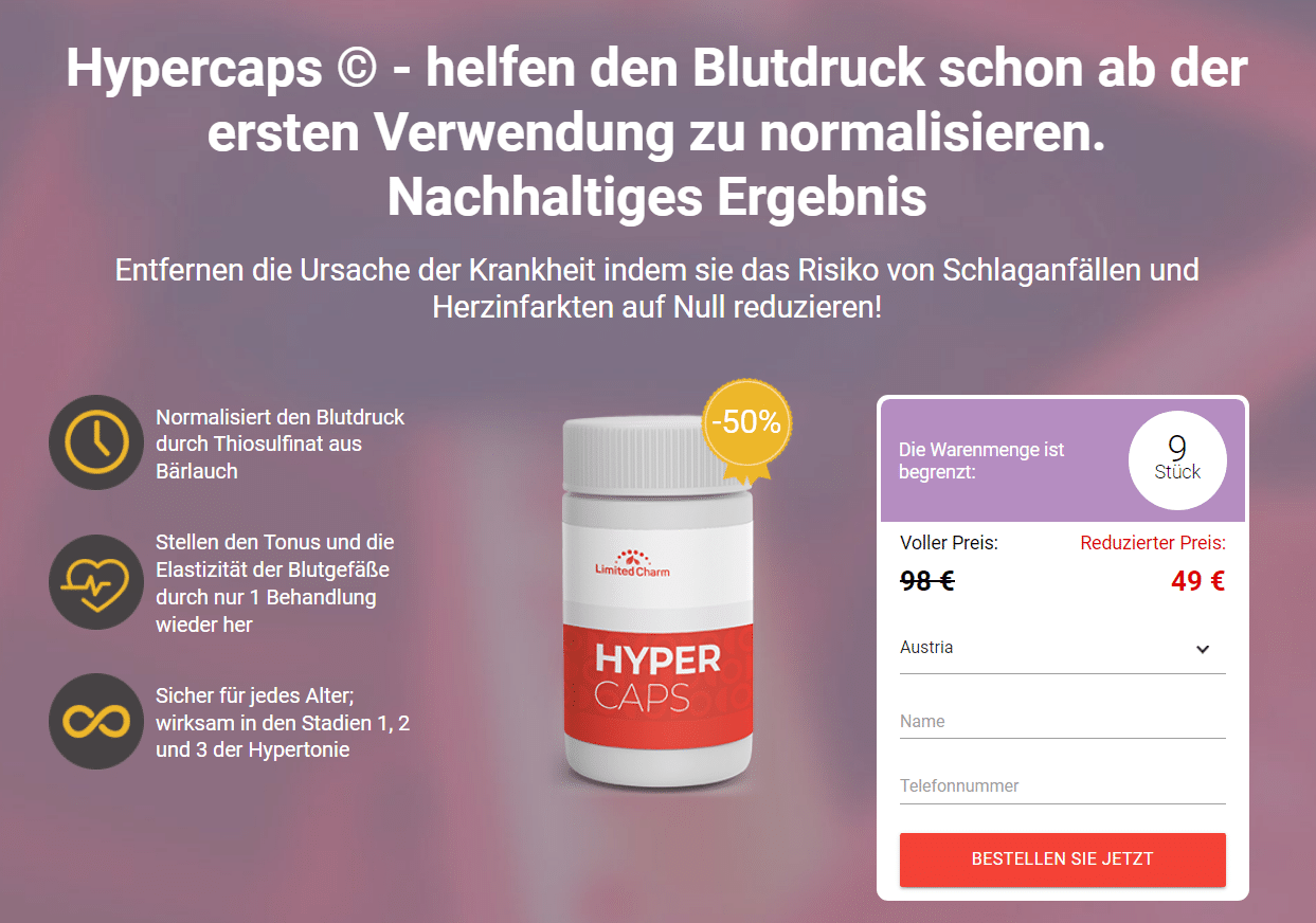 Hypercaps : Kapsel,Bewertungen,Preis, Wirkung,Vorteile,Original,Kaufen