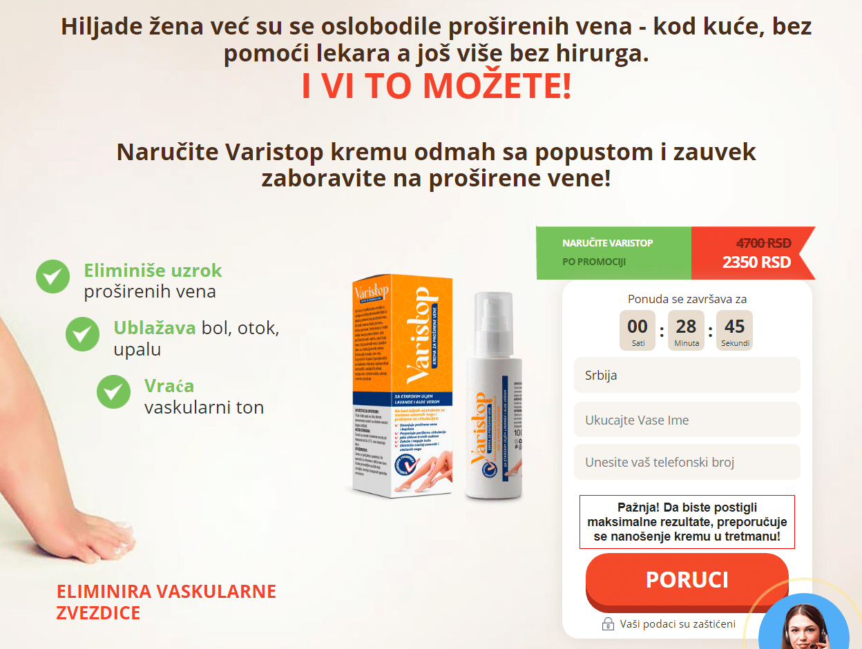 Varistop : крема, рецензије, цена, рад, предности, састојци, купујте