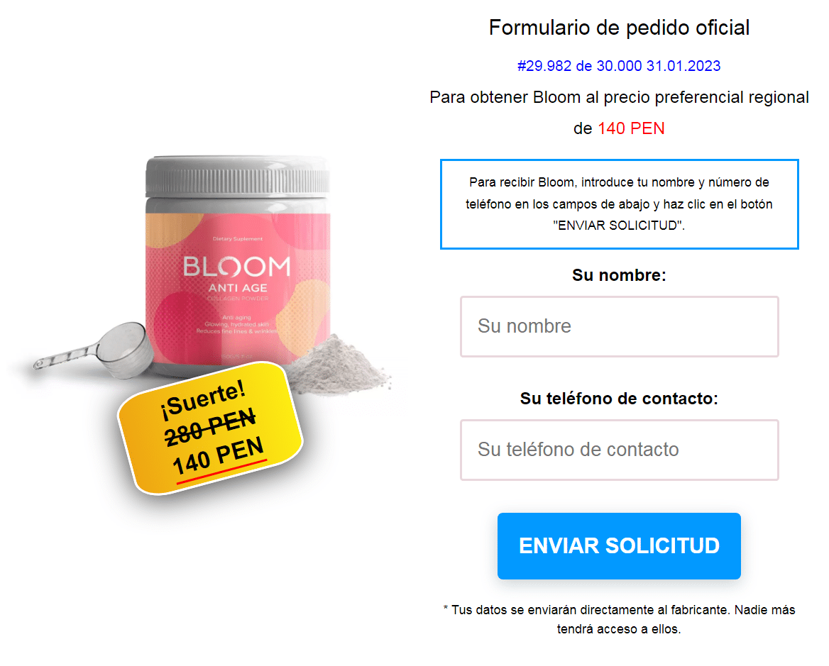 Bloom: Polvo, Reseñas, Precio, Obras, Ingredientes, Comprar