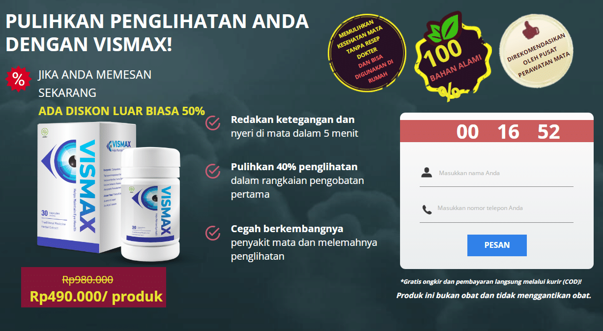 Vismax: Kapsul, Ulasan, Bahan, Harga, Efek Samping, Asli, Manfaat