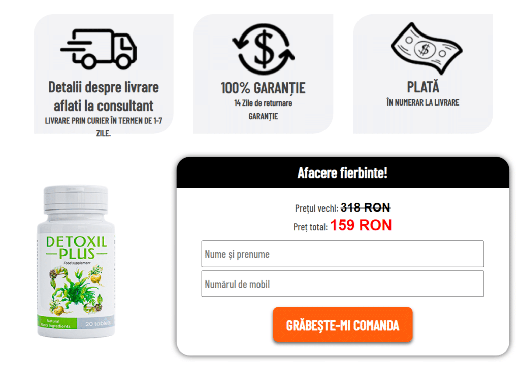 Detoxil plus : Capsula, Recenzii, Pret, Beneficii, Original, Cumpara